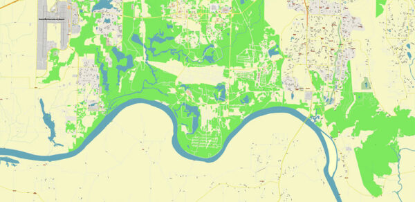 Huntsville Alabama US Map Vector City Plan High Detailed Street Map ...