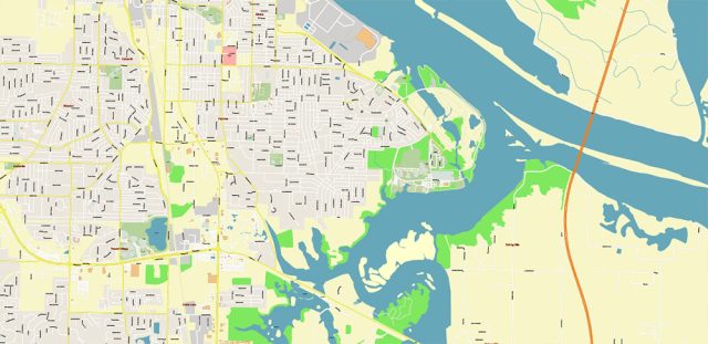 Huntsville Alabama US PDF Vector Map: City Plan High Detailed Street ...