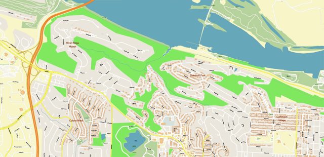 Little Rock Arkansas US Map Vector City Plan High Detailed Street Map ...