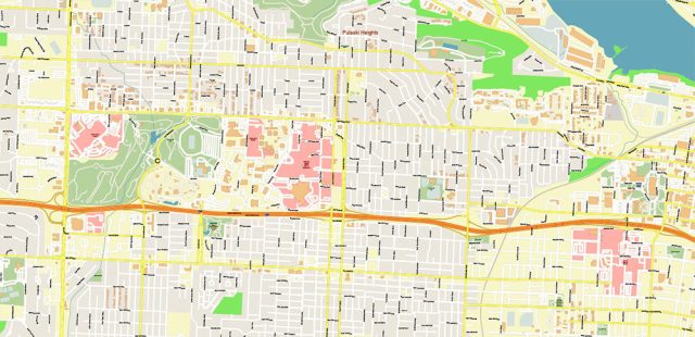 Little Rock Arkansas US Map Vector City Plan High Detailed Street Map ...