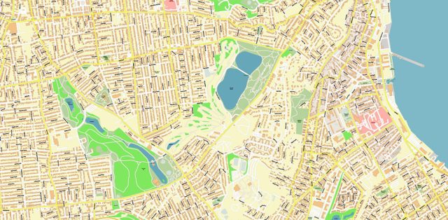 Staten Island New York City NY US PDF Vector Map: City Plan High ...