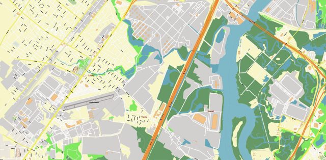 Staten Island New York City NY US PDF Vector Map: City Plan High ...