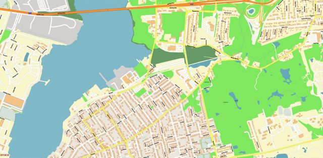 Staten Island New York City NY US PDF Vector Map: City Plan High ...