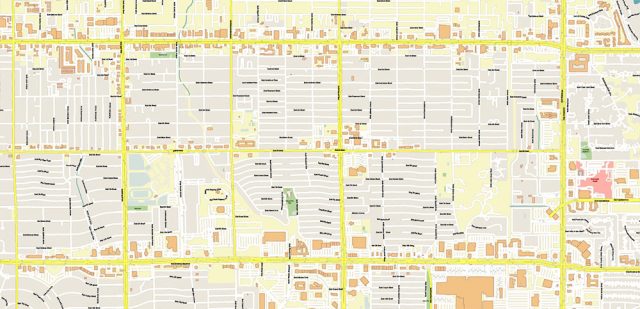 Tucson Arizona US Map Vector City Plan High Detailed Street Map ...