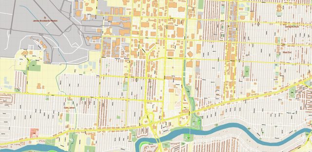 Winnipeg Manitoba Canada AutoCAD Vector Map: City Plan High Detailed Street Map editable DWG ...