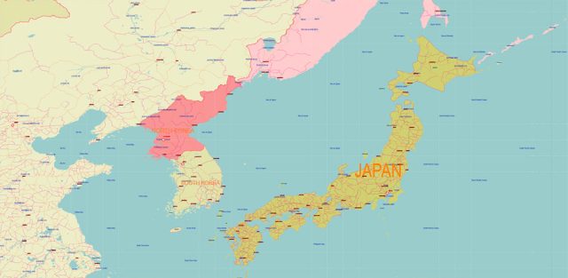 World Geo Lat-Long Projection Political Vector Map (1989 year, USSR ...