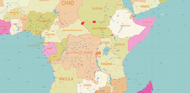 _World Geo Lat-Long Projection Political Vector Map (1989 year, USSR ...