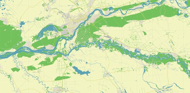 Altay Republic Russia PDF Vector Map: Detailed Road Map editable Adobe ...
