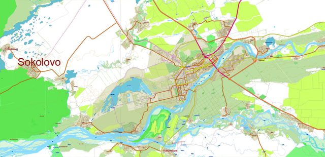 Altay Republic Russia complete relief topo Map Vector Extra High ...