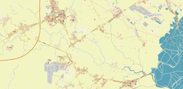 Pampanga Philippines Map Vector Extra High Detailed Road Map editable ...