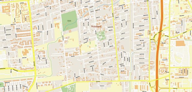 Santa Rosa California US PDF Vector Map: Extra High Detailed Street Map ...