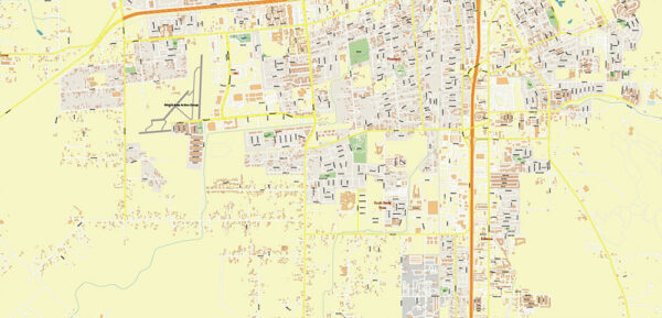 Santa Rosa California US PDF Vector Map: Extra High Detailed Street Map ...