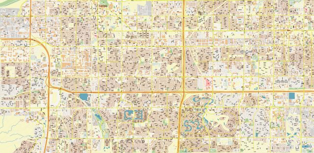 Mesa + Gilbert + Chandler + Scottsdale + Tempe Arizona US Map Vector ...