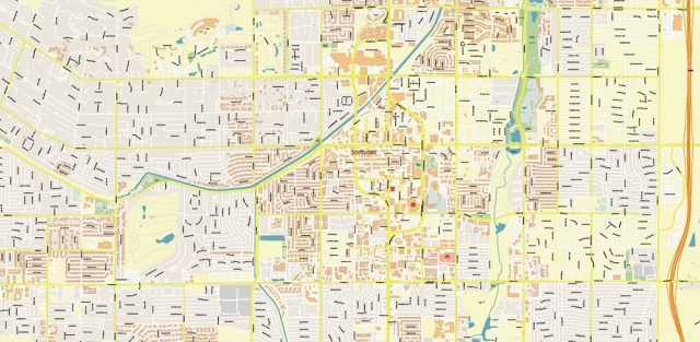 Mesa + Gilbert + Chandler + Scottsdale + Tempe Arizona US Map Vector ...