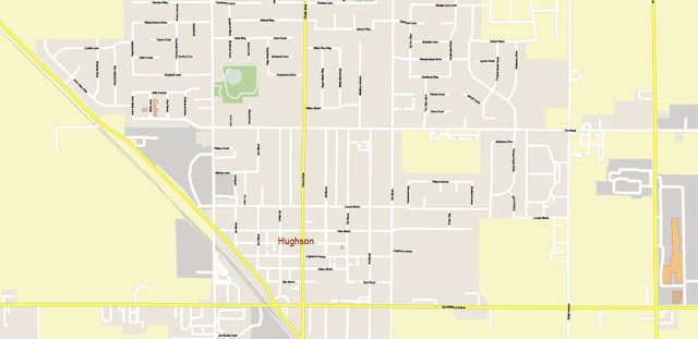 Modesto California US Map Vector Extra High Detailed Street Map ...