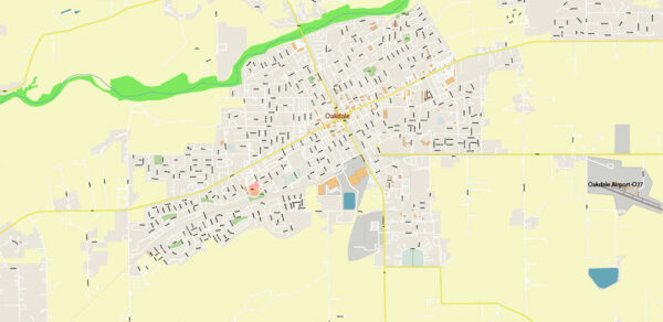 Modesto California US Map Vector Extra High Detailed Street Map ...