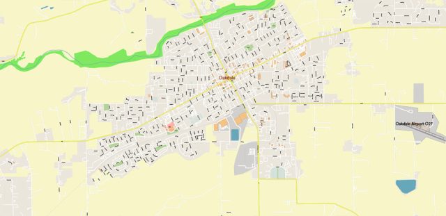Modesto California US Map Vector Extra High Detailed Street Map ...