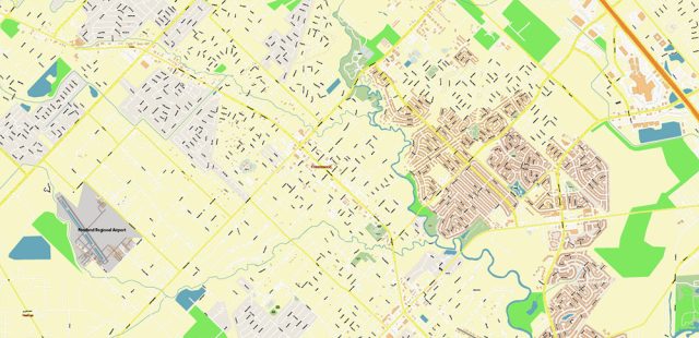 Pasadena Texas US Map Vector Extra High Detailed Street Map editable ...