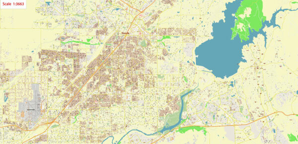 Roseville California US PDF Vector Map: Extra High Detailed Street Map ...