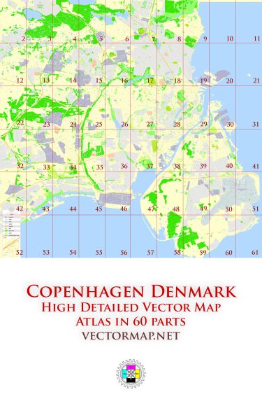 Copenhagen Denmark Tourist Map multi-page atlas, contains 60 pages ...