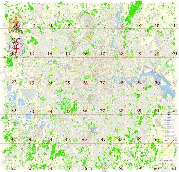 London Greater UK Tourist Map multi-page atlas, contains 60 pages ...