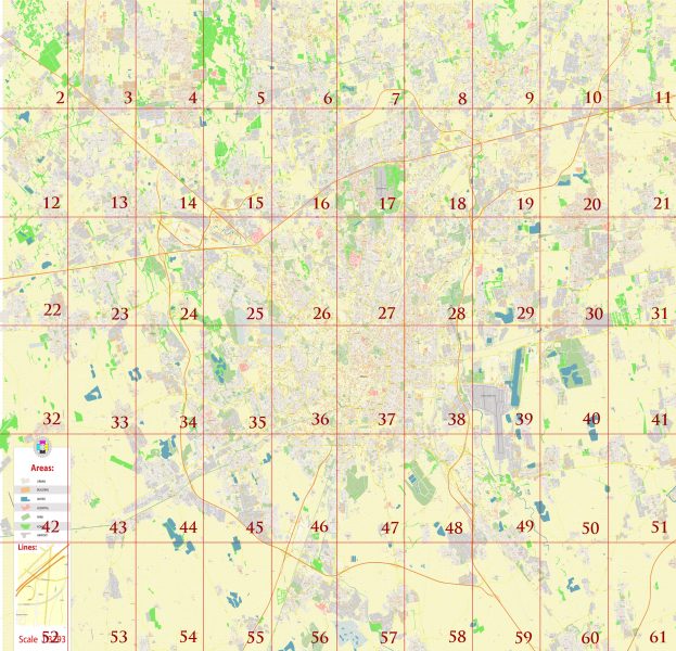 Milano Italy Tourist Map multi-page atlas, contains 60 pages vector PDF – Maps in Vector ...