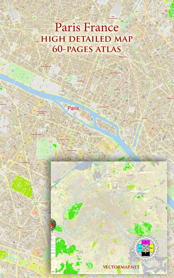 Paris Greater France Tourist Map multi-page atlas, contains 60 pages ...