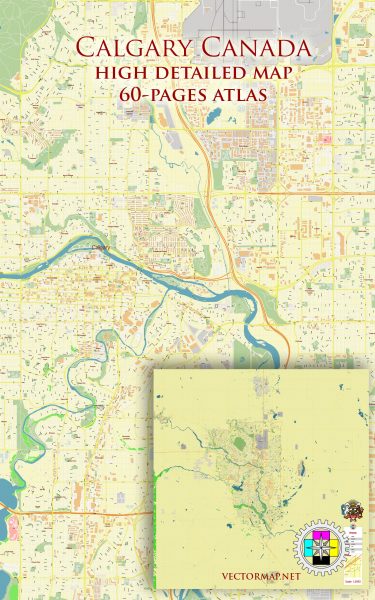Calgary Canada Street Map Tourist Map multi-page atlas, contains 60 ...