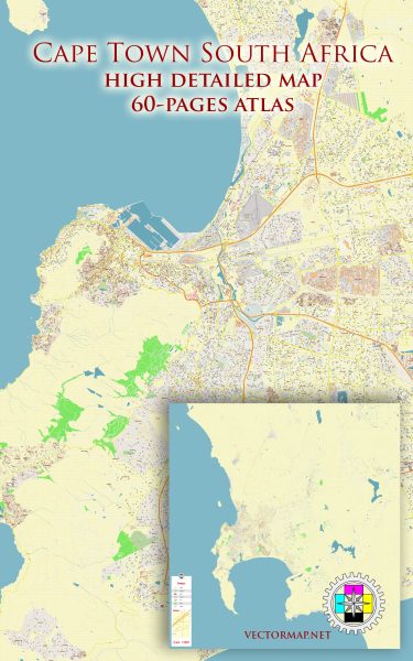 Cape Town South Africa Tourist Map multi-page atlas, contains 60 pages ...