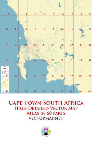 Cape Town South Africa Tourist Map multi-page atlas, contains 60 pages ...