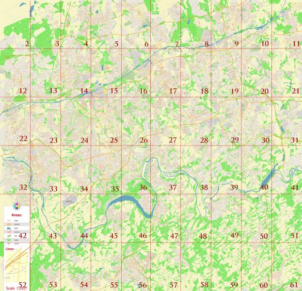 Essen – Bochum Germany Tourist Map multi-page atlas, contains 60 pages ...