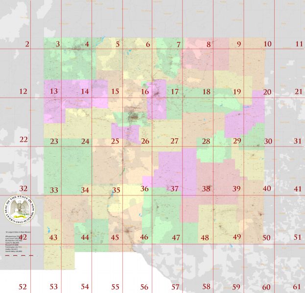 New Mexico State US Tourist Road Map multi-page atlas, contains 60 ...