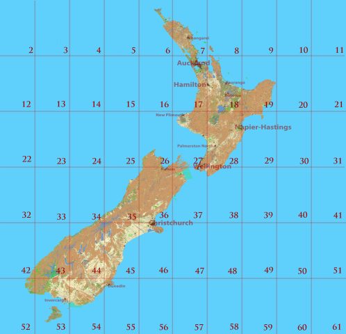New Zealand Tourist Map multi-page atlas, contains 60 pages vector PDF ...