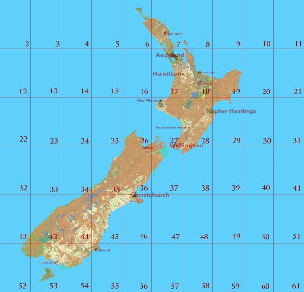 _New Zealand Tourist Map multi-page atlas, contains 60 pages vector PDF ...