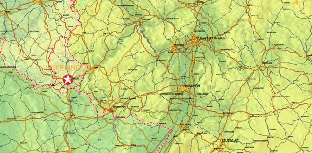 _Europe Mercator Projection Political + Relief Vector Map High detailed ...