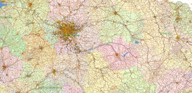 _France Vector Map Extra High detailed All Roads, fully editable ...