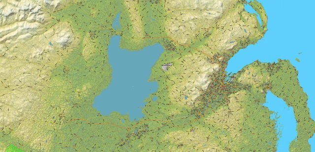 Ireland Full High Detailed Vector Map All Roads + Relief Editable ...