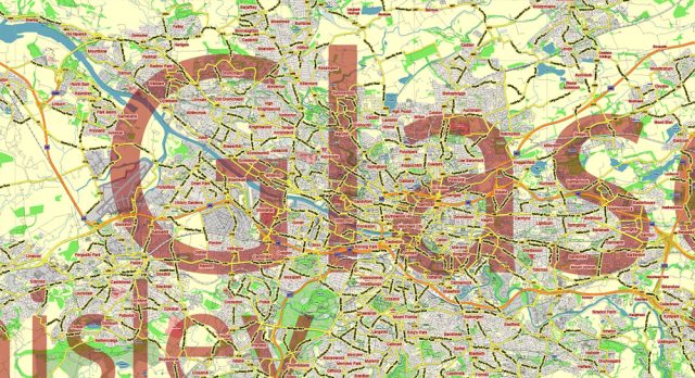Scotland UK Full High Detailed Vector Map All Roads Editable Layered ...
