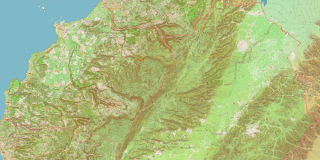 _Lebanon Extra High Detailed vector map – admin aread, roads, relief ...
