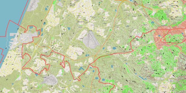 _Palestine Extra High Detailed vector map – admin aread, roads, relief ...