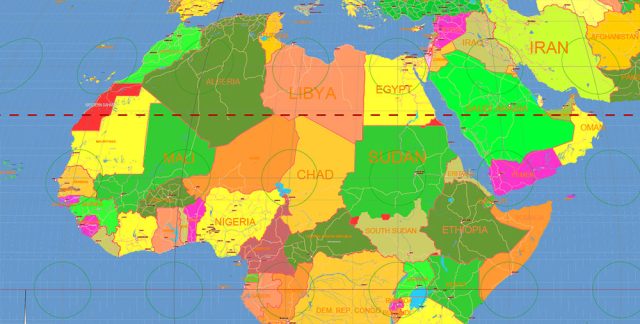 World PDF Interrupted Goode’s Homolosine Projection Political Vector ...