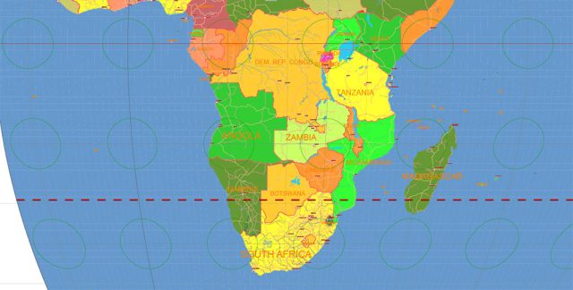World PDF Interrupted Goode’s Homolosine Projection Political Vector ...