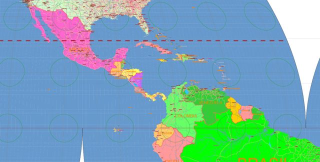 World PDF Interrupted Goode’s Homolosine Projection Political Vector ...