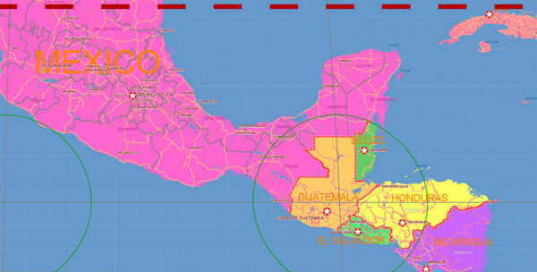 World Interrupted Goode’s Homolosine Projection Political Vector Map ...