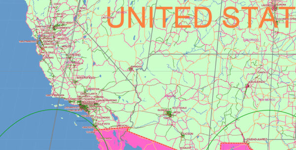 World Interrupted Goode’s Homolosine Projection Political Vector Map ...
