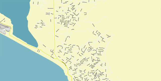 Acapulco area Mexico PDF Vector Map exact high detailed editable ...