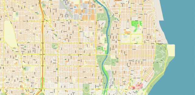 Milwaukee area Wisconsin US Vector Map exact high detailed editable ...
