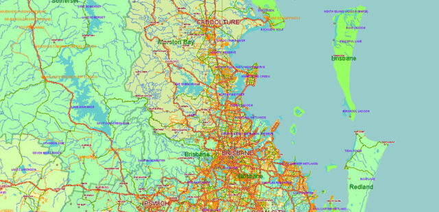 Australia Vector Map high detailed roads and admin areas editable ...