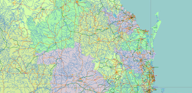 Australia Vector Map high detailed roads and admin areas editable ...