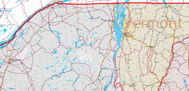 New England States US PDF Vector Map: Exact High Detailed Road Map ...